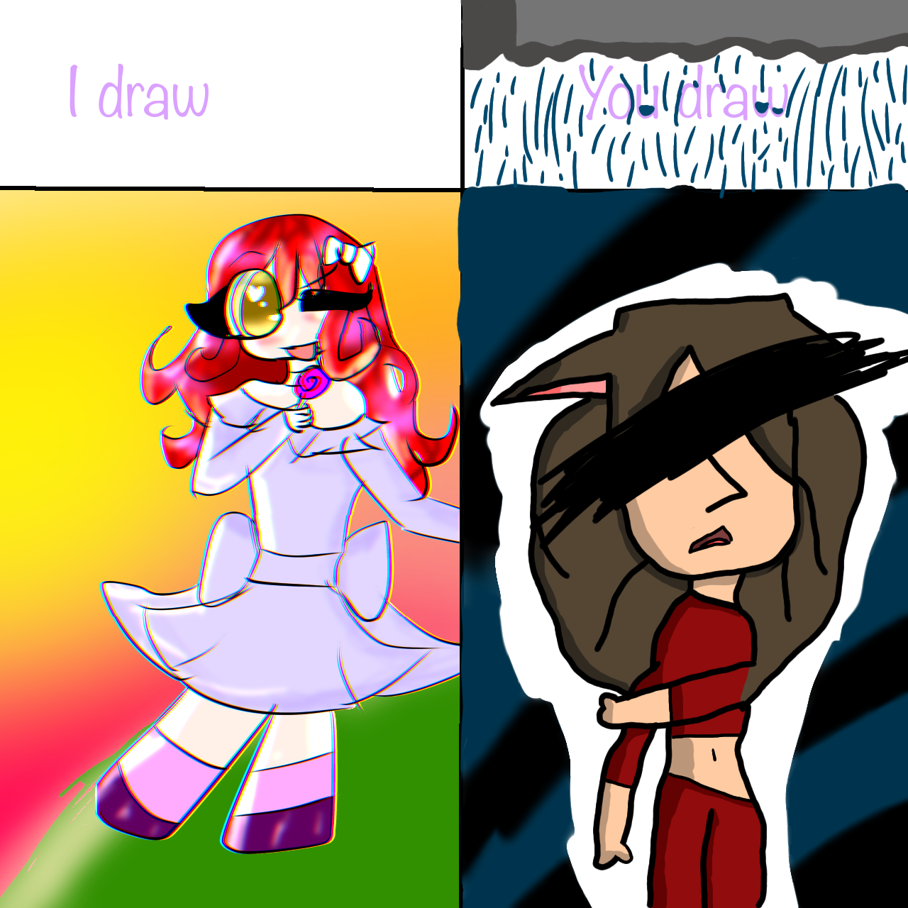I draw you draw colab from monica haris - ibisPaint