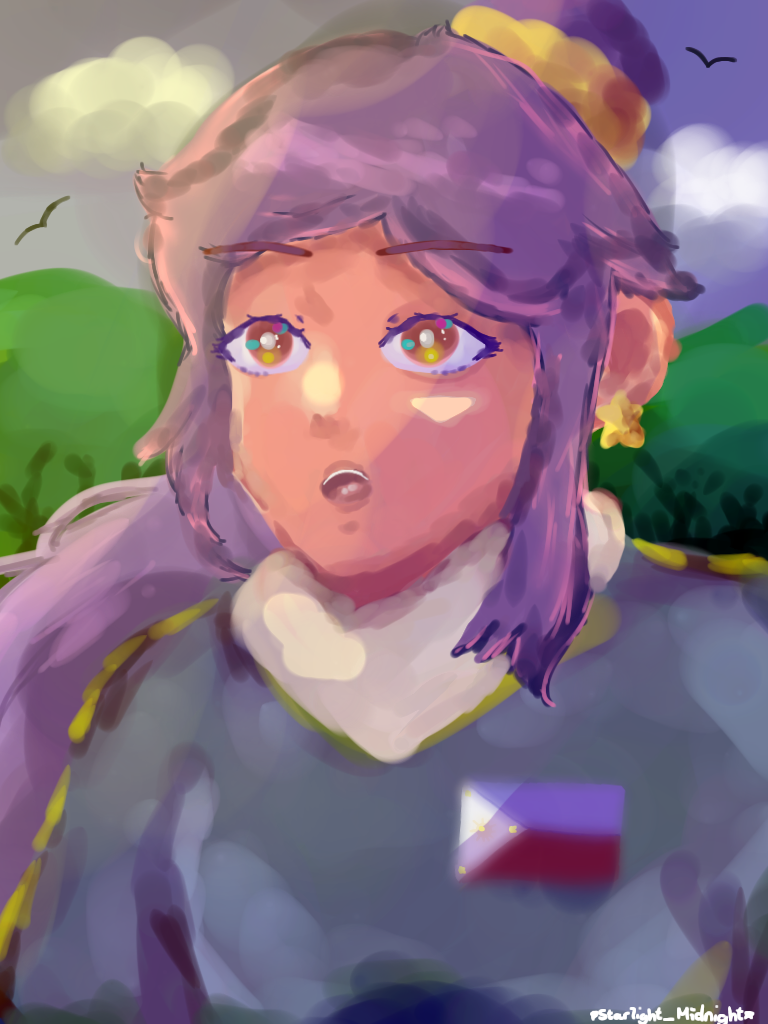 Just a girl staring at the sky - ibisPaint