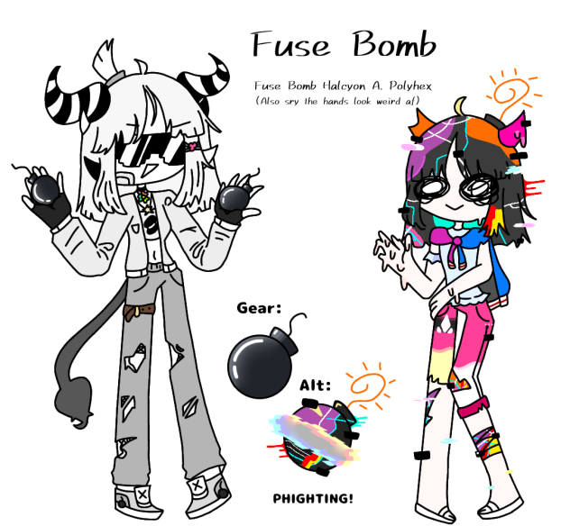 Fuse Bomb(Bomb) phighting! oc - ibisPaint