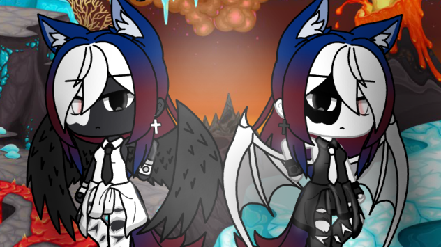 the demon of light and the angle of drak - ibisPaint