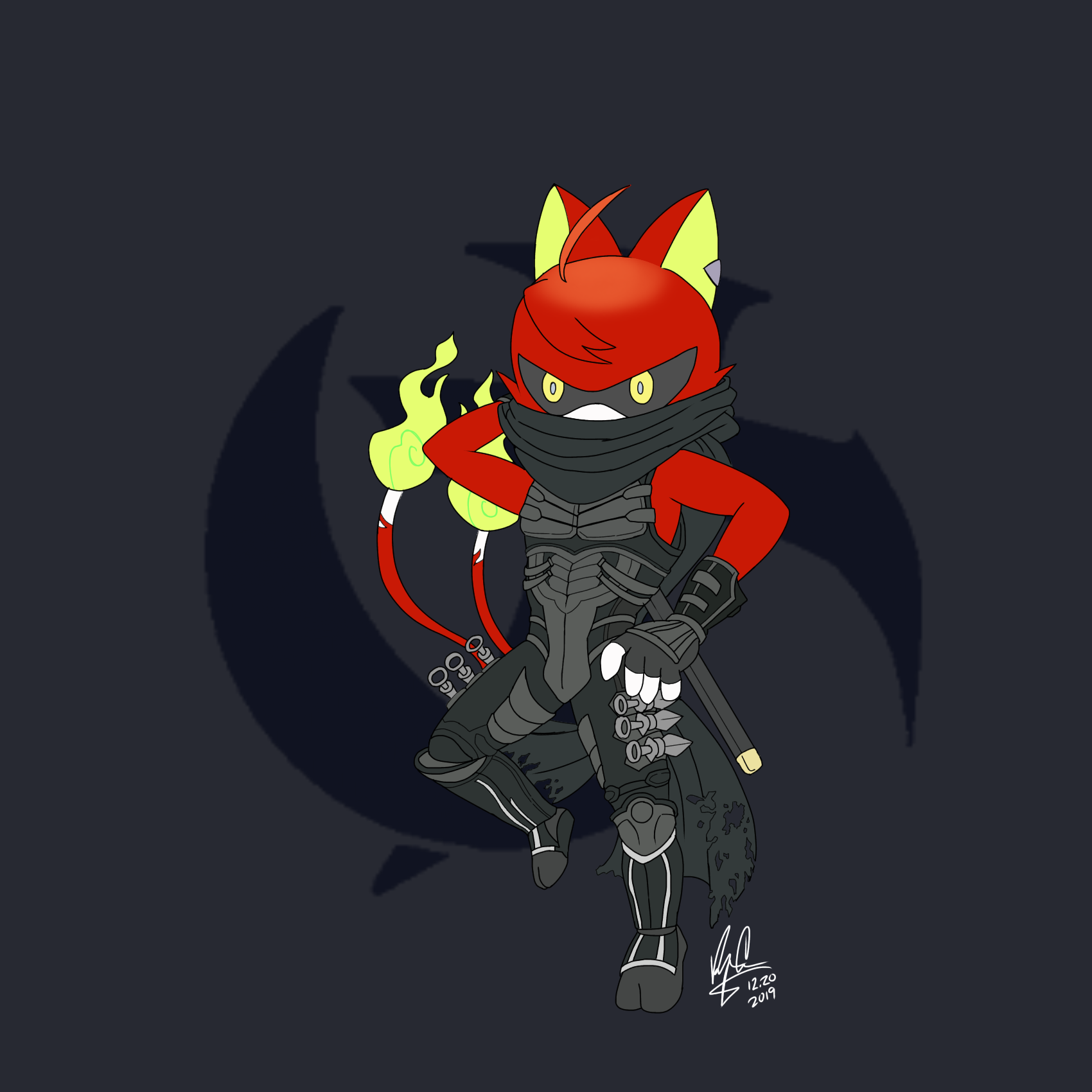 Kengo Benimaru as Ryu Hayabusa - ibisPaint