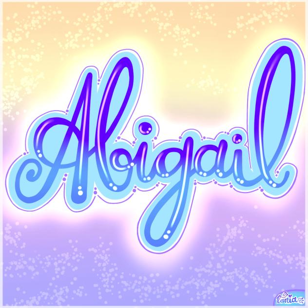 Lettering del nombre de Abigail - ibisPaint
