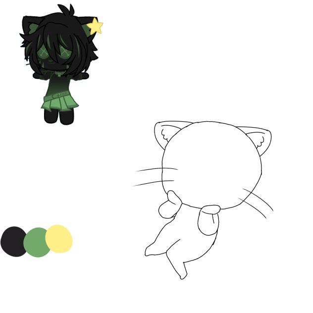 cat OC outline WIP - ibisPaint