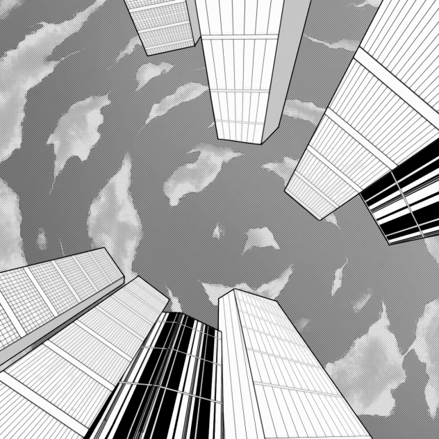 buildings and sky - ibisPaint