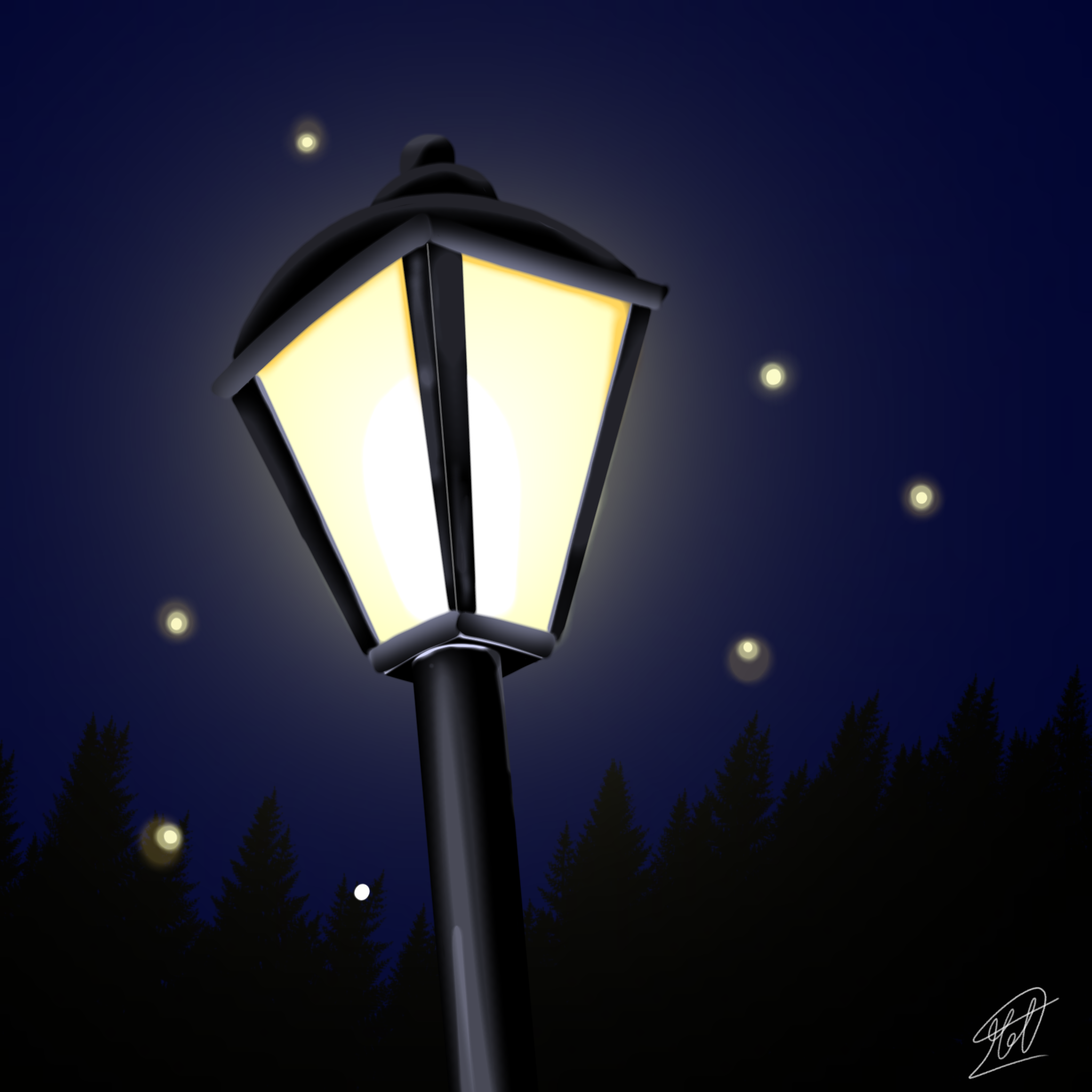 noche de luciernagas - ibisPaint