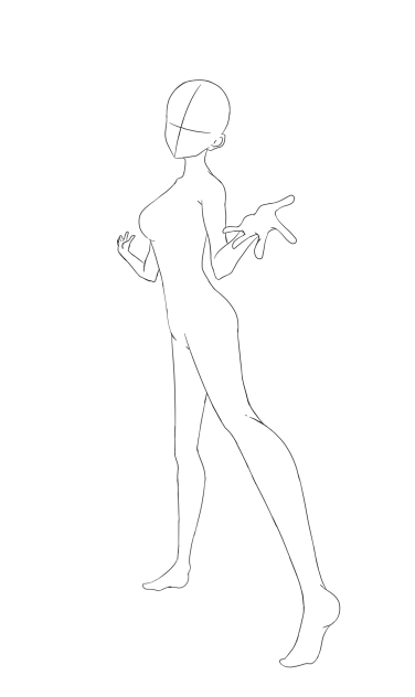 Walking woman pose - ibisPaint