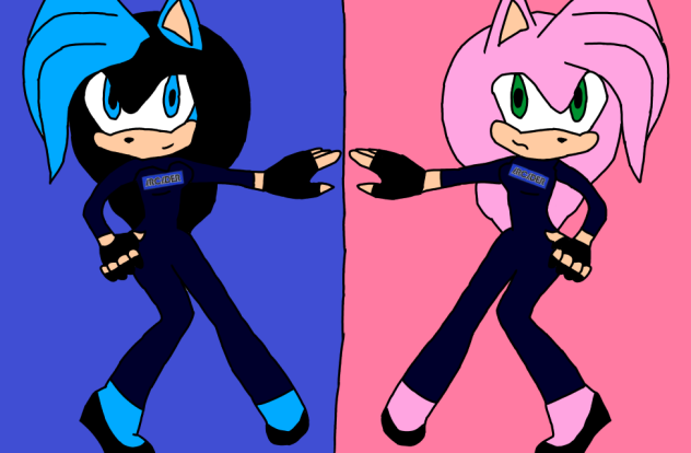 Arcader Becky Rose And Amy Rose - ibisPaint
