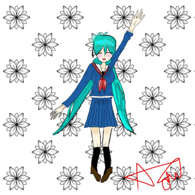 Sailor uniform high school girl - ibisPaint