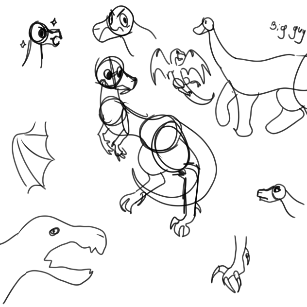 Trying to draw dinos - ibisPaint