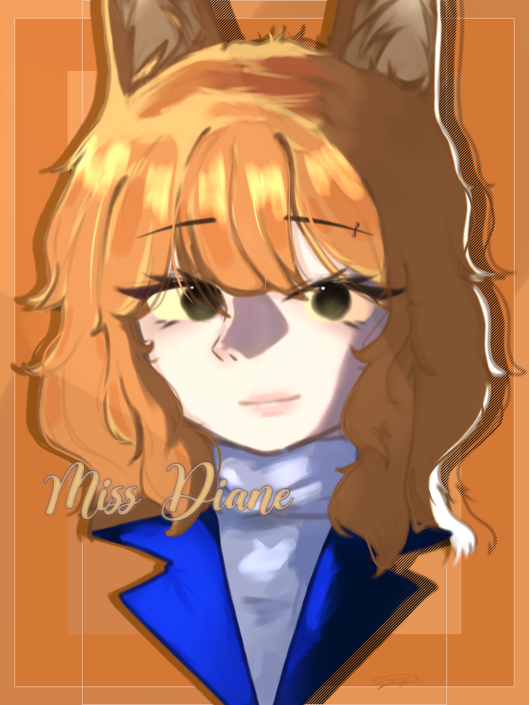 Miss Diane, from The bad guys - ibisPaint
