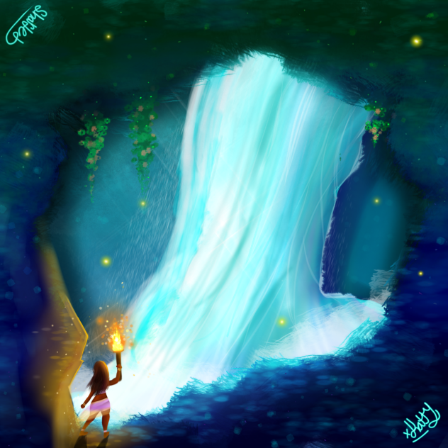 🌊• Crystal Fall •🌊 - ibisPaint