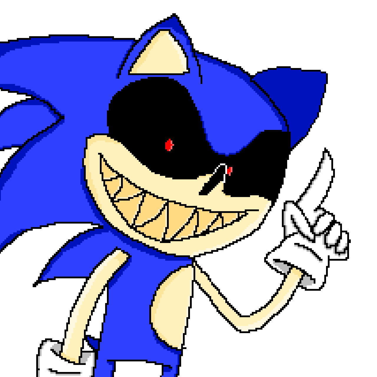 sonic exe pixel art - ibisPaint
