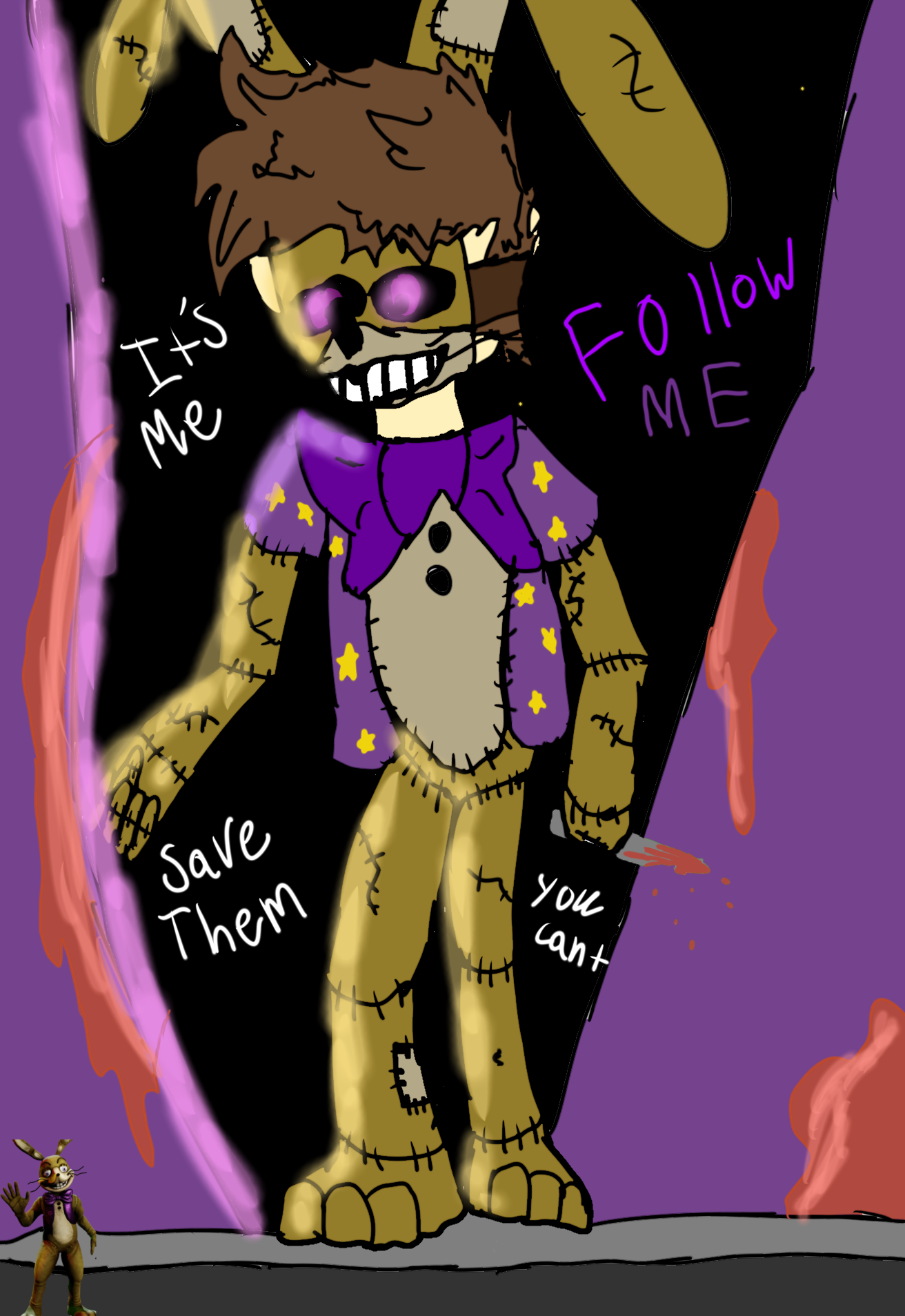 Glitchtrap speedpaint (Follow me) - ibisPaint