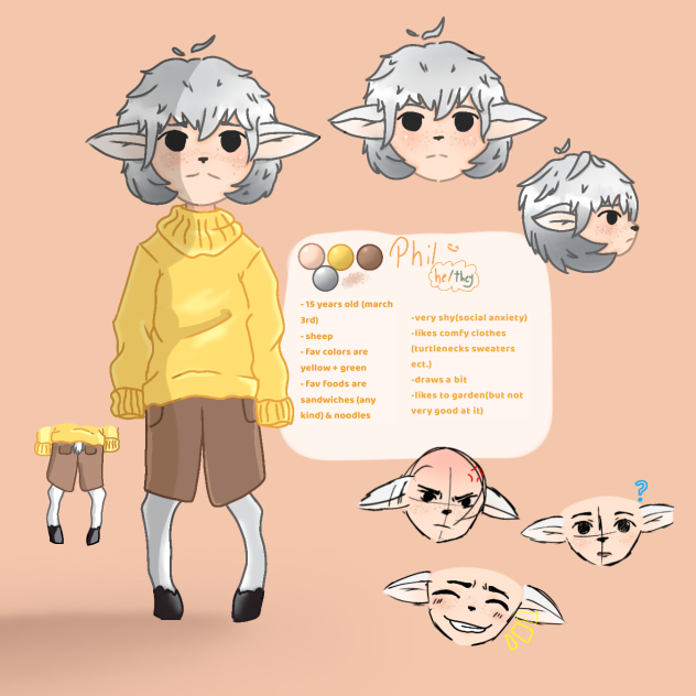 Official character sheet for Phil - ibisPaint