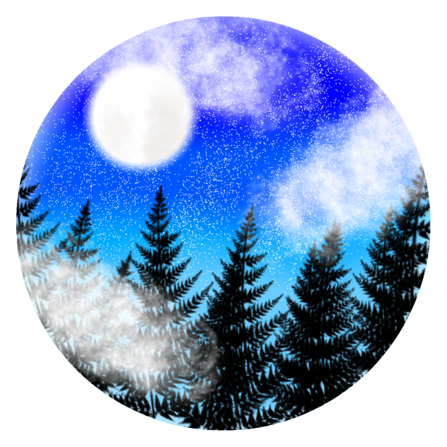 full moon forest - ibisPaint