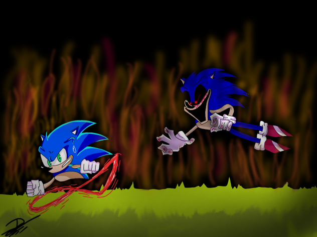 confronting yourself sonic.exe(fanart) - ibisPaint