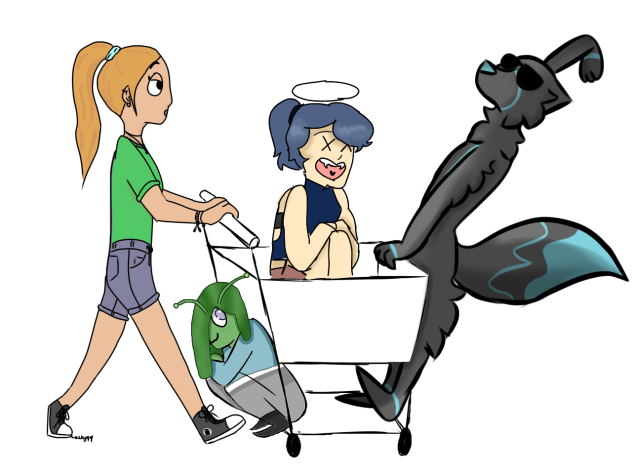Shopping cart collab - ibisPaint