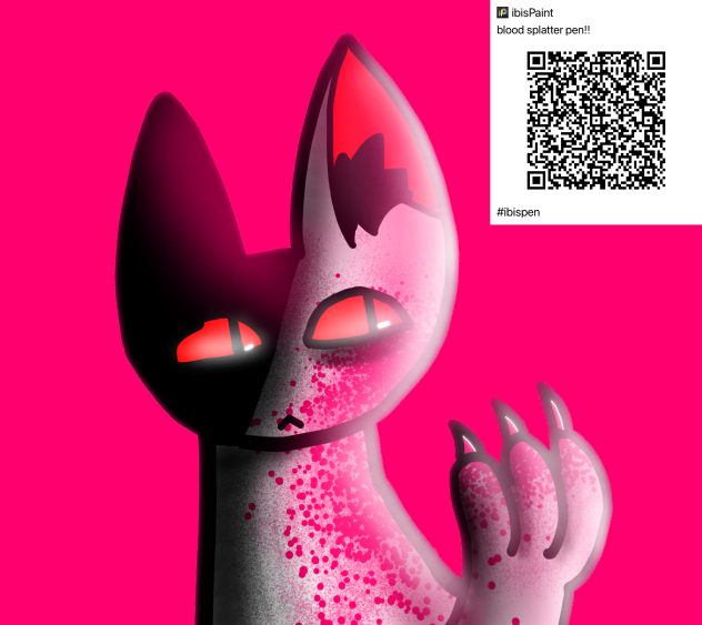 (BLOOD WARNING) Blood splatter pen! 🩸 - ibisPaint