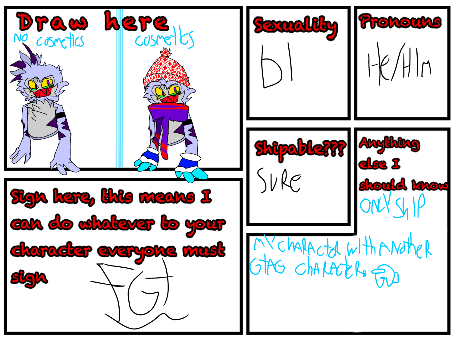 Gtag character sheet for Ari ace - ibisPaint