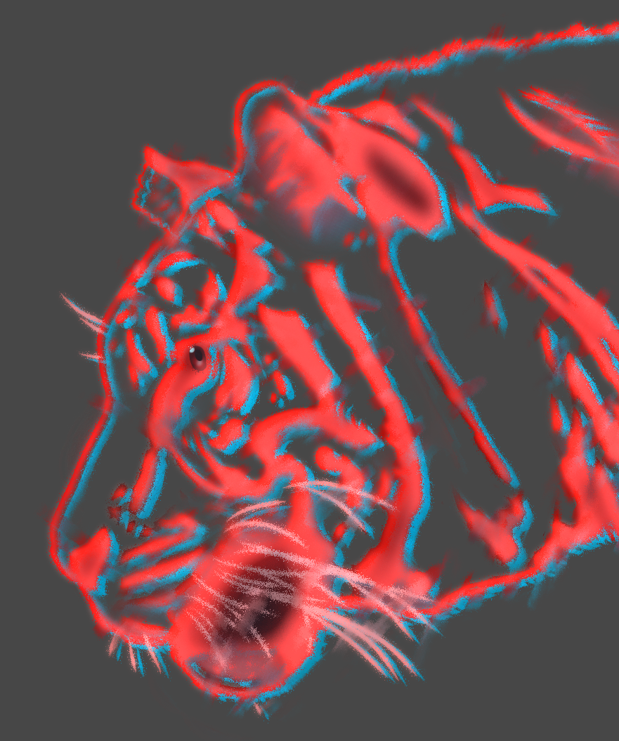 Tiger hologram - ibisPaint