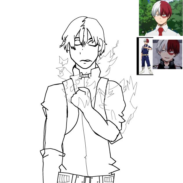 todoroki outline - ibisPaint