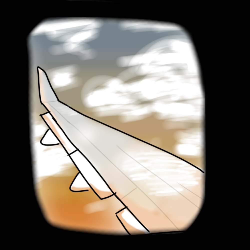 pov ur in an airplane - ibisPaint