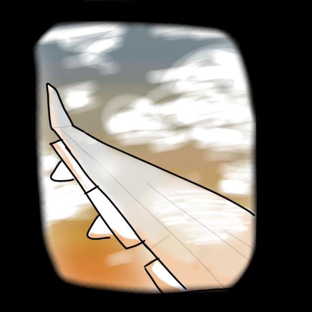 pov ur in an airplane - ibisPaint