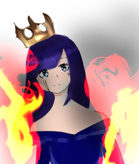 Queen in fire - ibisPaint