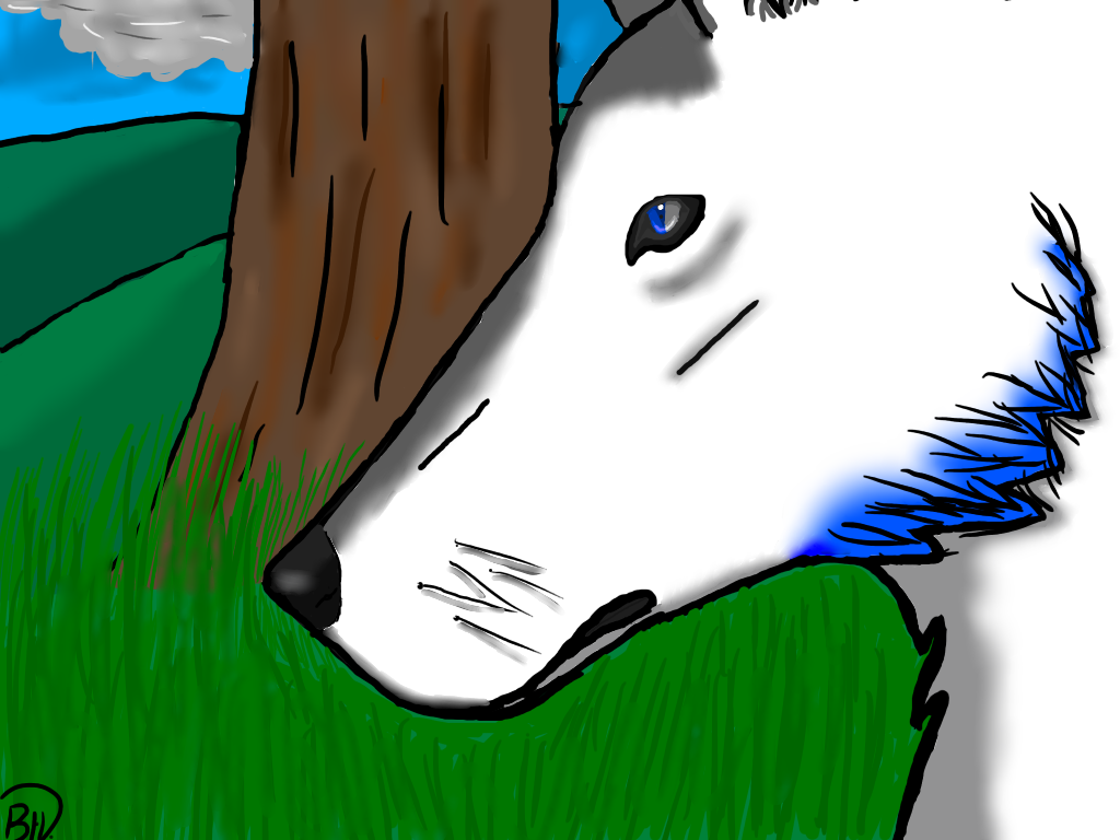 terraria blue and silver werewolf - ibisPaint