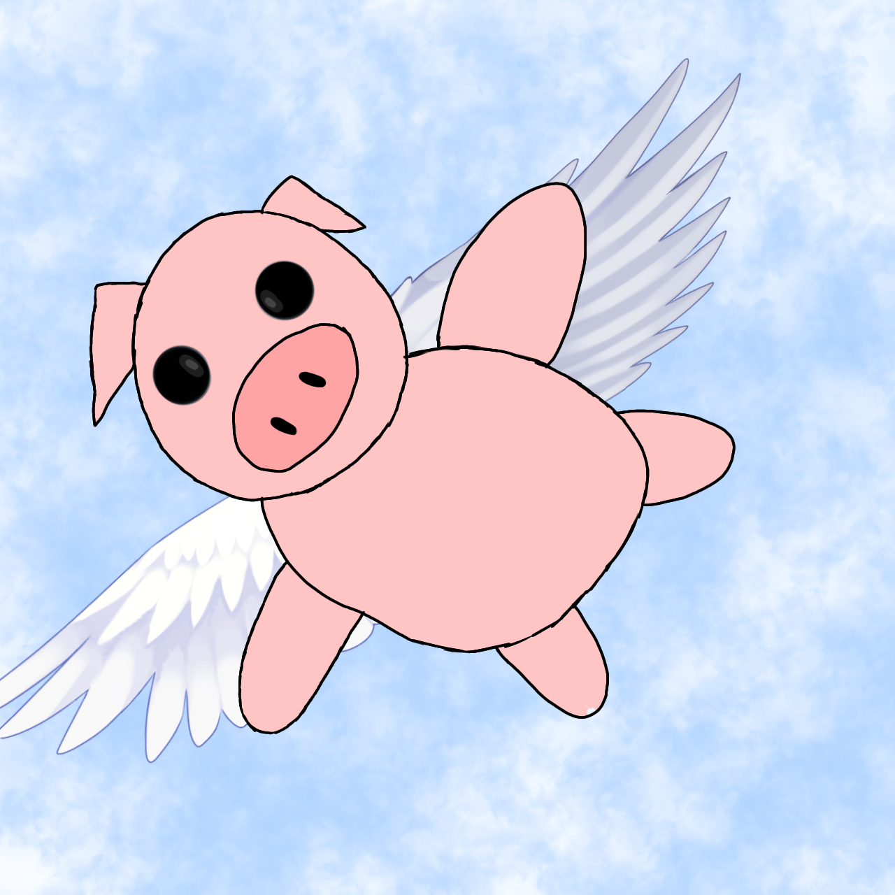 When mom says, when pigs fly - ibisPaint