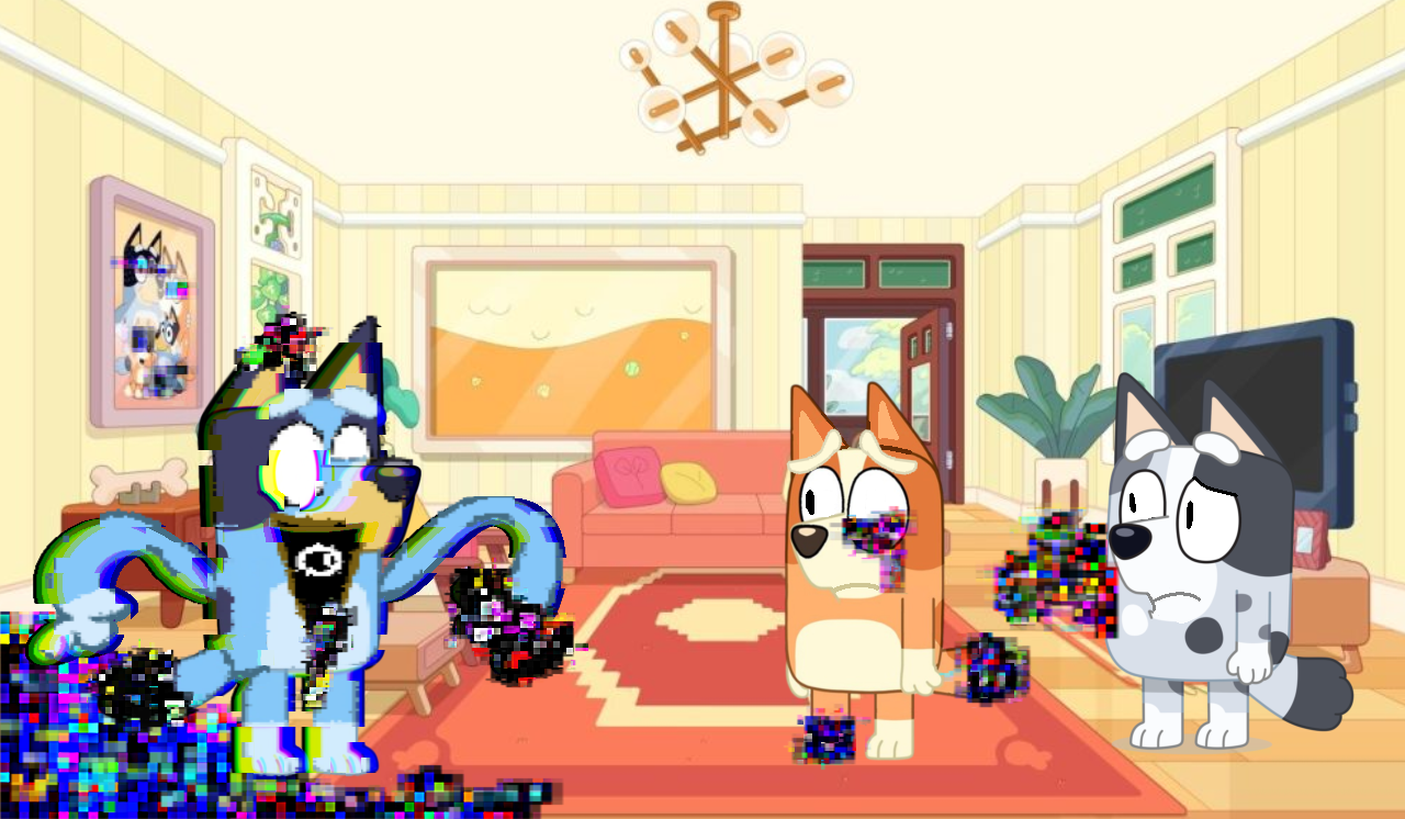 Bluey vs Bingo And Muffin - ibisPaint