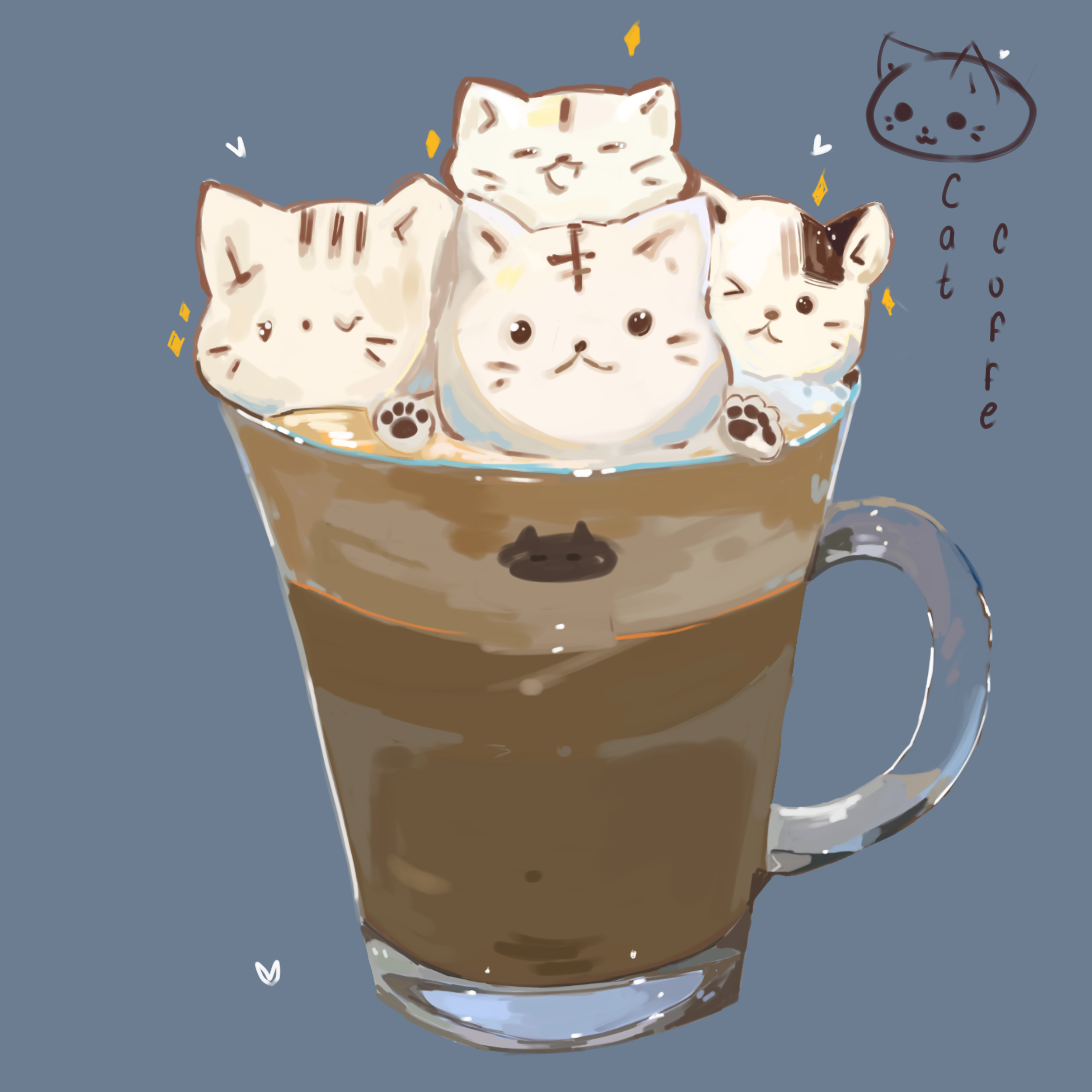 cat coffee - ibisPaint