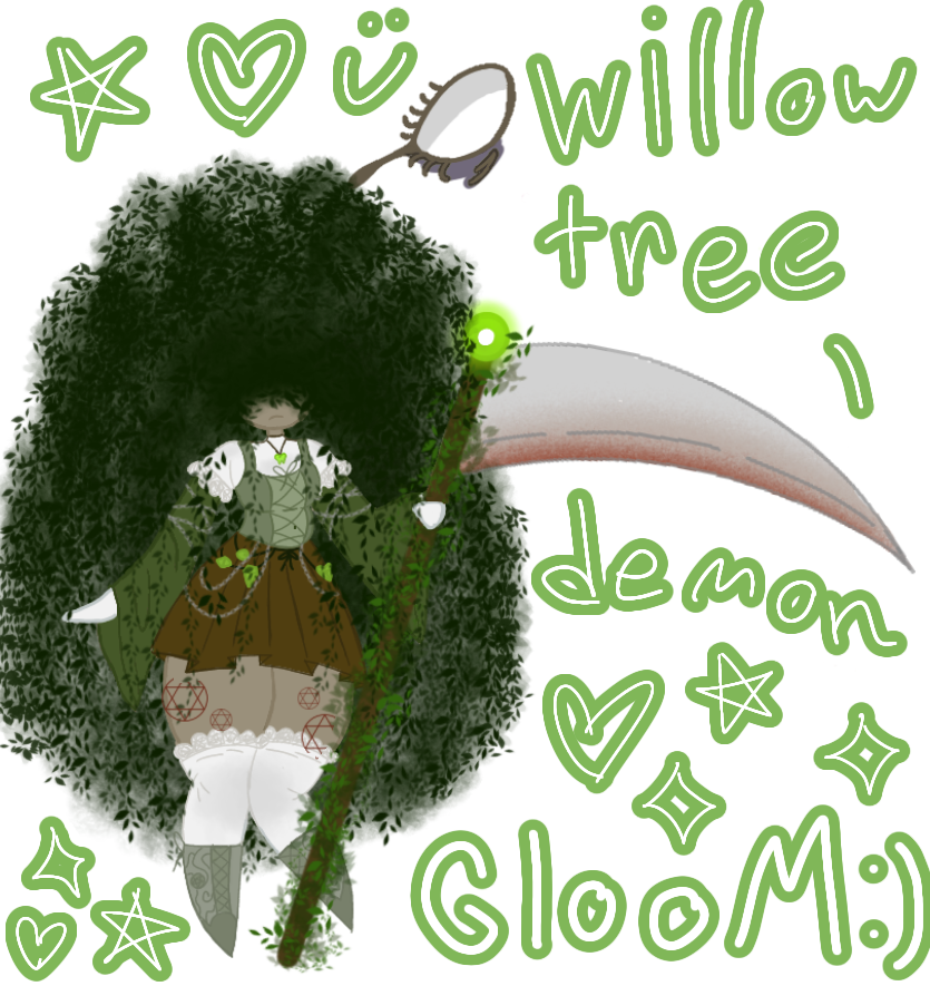 Gloom, the willow tree demon! 🌿 - ibisPaint