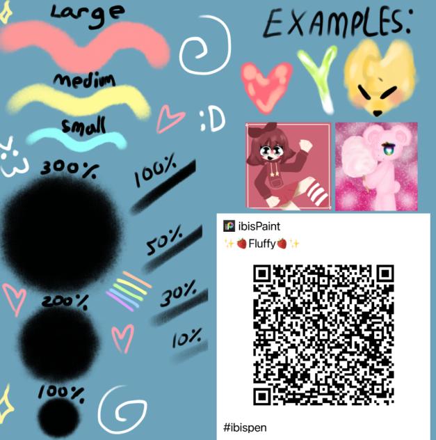 🍓My Fluffy Brush QR Code🍓 • - ibisPaint