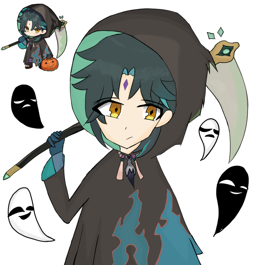 Xiao as grim reaper - ibisPaint