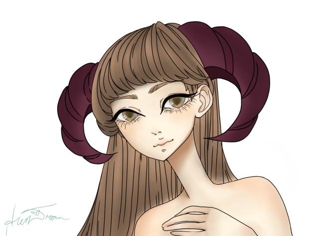 Girl with Horns - ibisPaint
