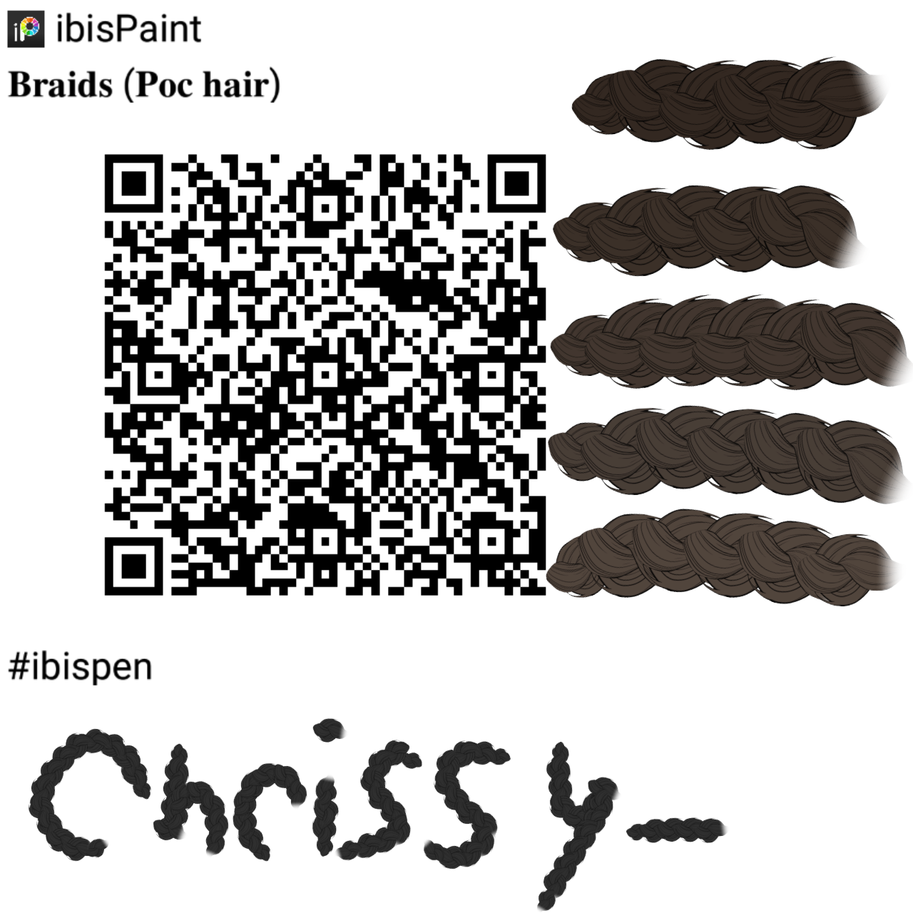 Braids poc hair - ibisPaint