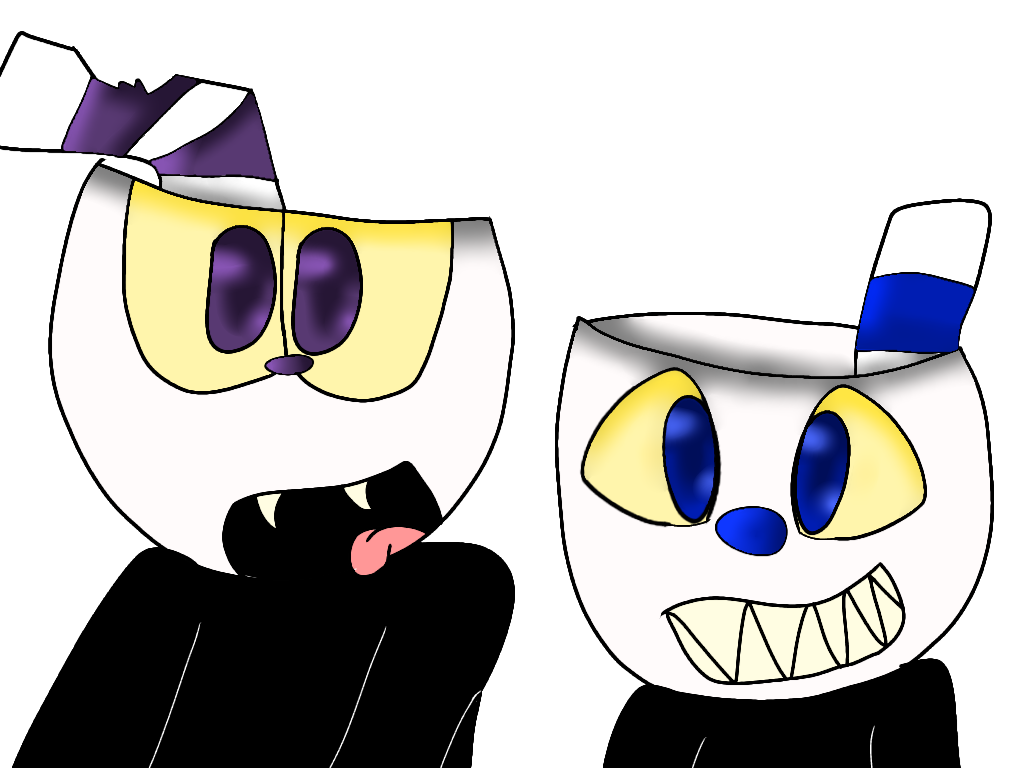 Demon Cuphead and Mugman - ibisPaint