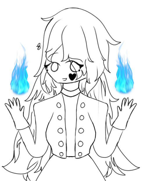 Juggling Fire Lineart - ibisPaint