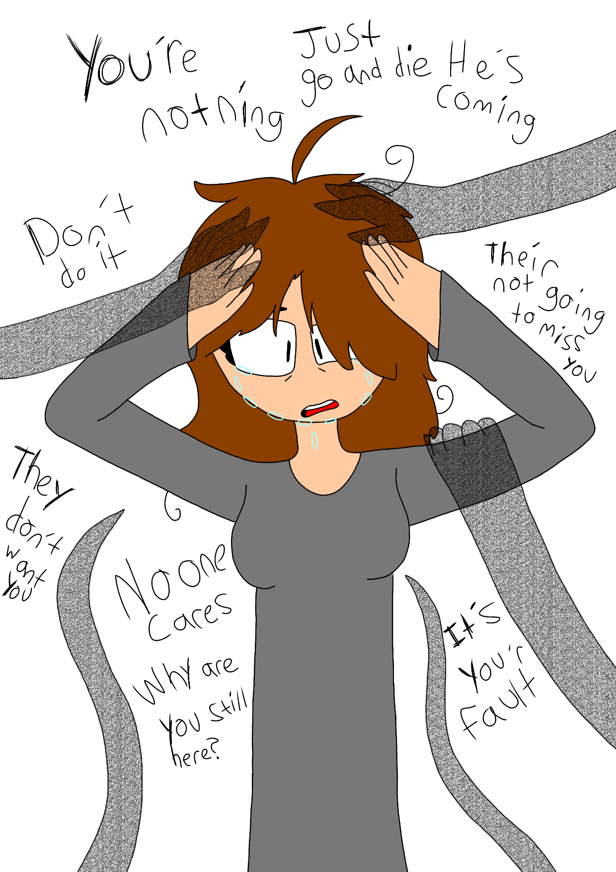 Only think positive thoughts - ibisPaint