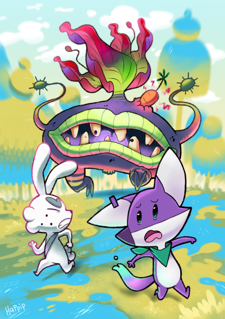 Running Away Epic Rabbit - ibisPaint