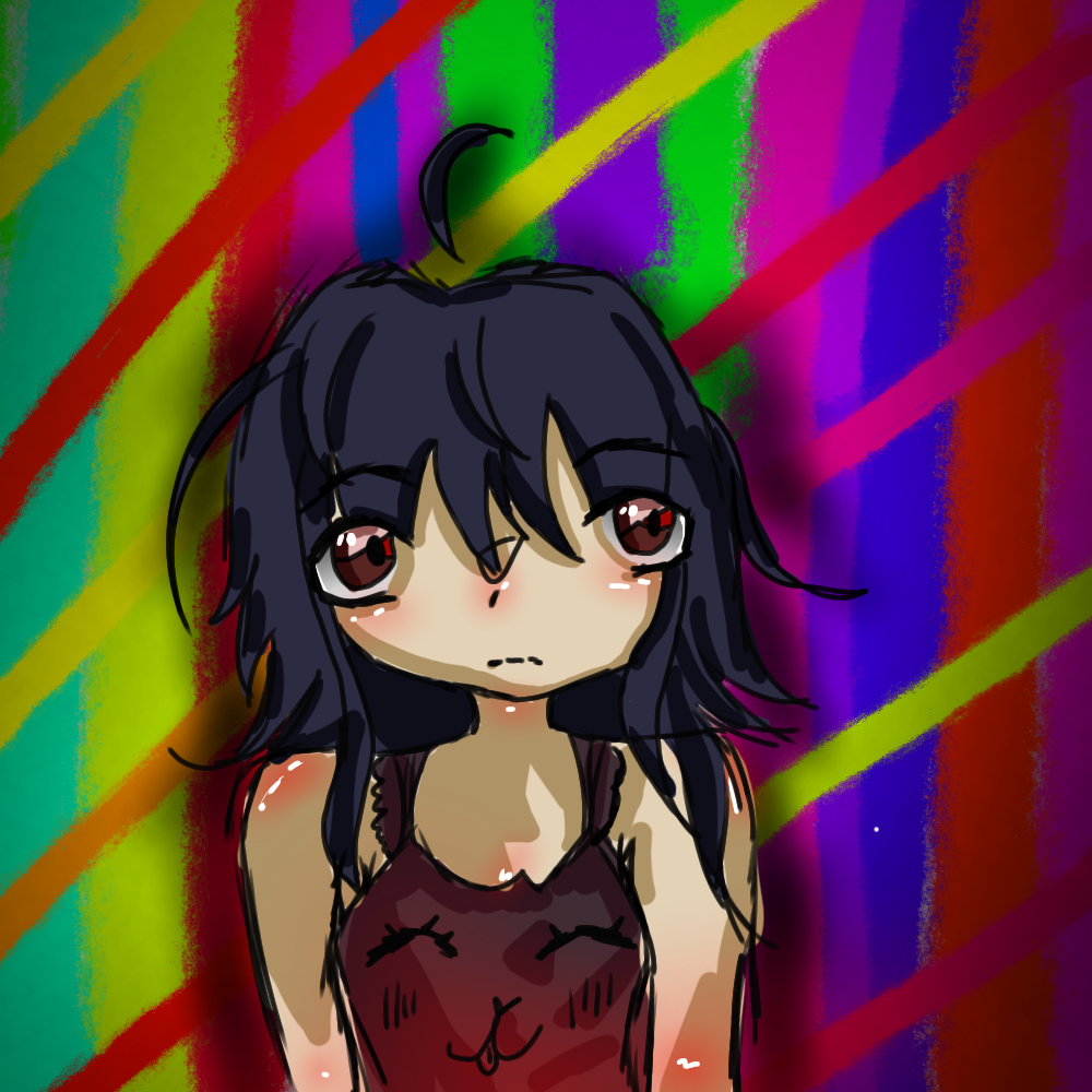 Girl trapped in a rainbow again - ibisPaint