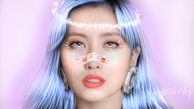 Twice Momo Eyes Wide Open Edit(Improved) - ibisPaint