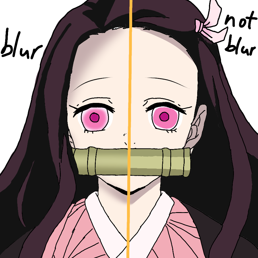 Blur Vs Not blur - ibisPaint