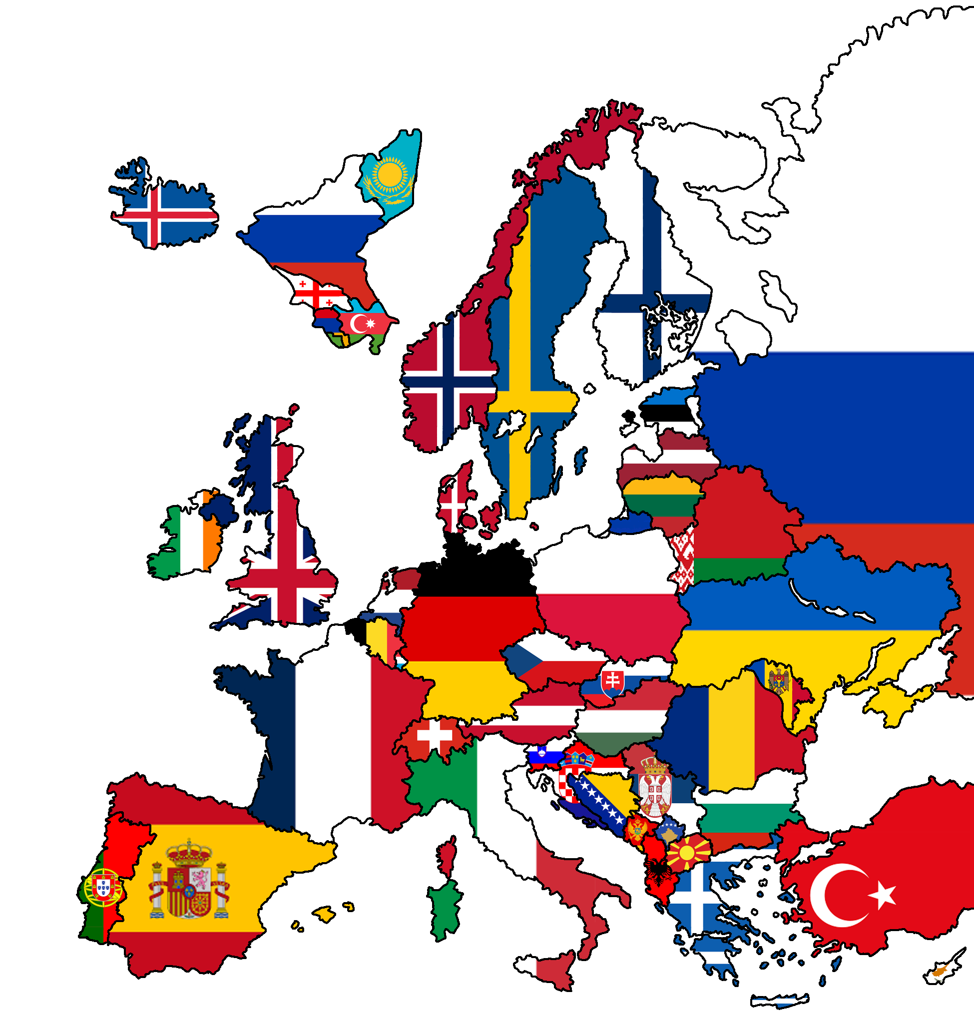 (TNM Style) Europe Flag Map2 - ibisPaint