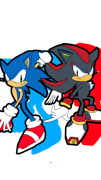 Sonic and shadow - ibisPaint