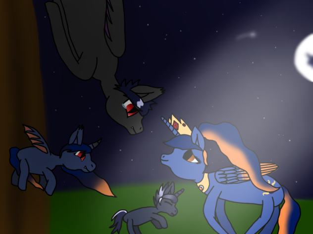 Eclipse, night slash, midnight and shade - ibisPaint