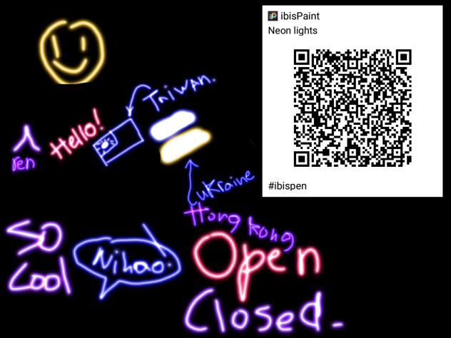 Neon Sign Lights - ibisPaint