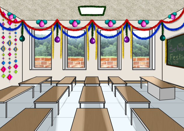 Decorated Classroom - ibisPaint