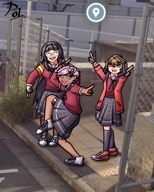 3 Girls on Google Map - ibisPaint